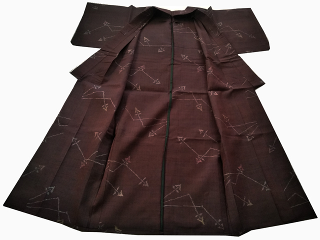 Yahoo!オークション - H721 京都 高級 正絹 十日町紬 141～156cm 仕立...