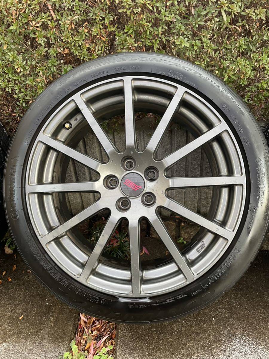 Yahoo!オークション - STI純正18インチアルミホイールタイヤ4本セット