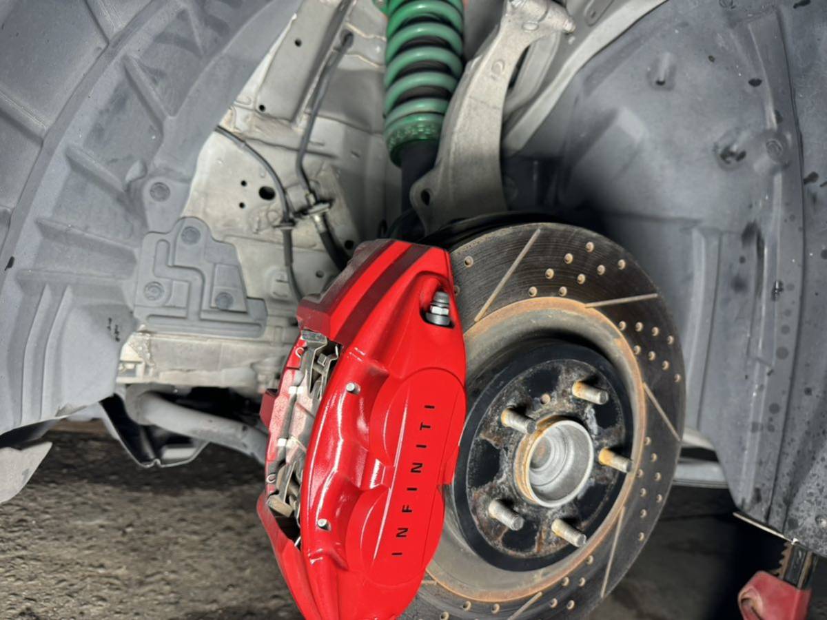 Yahoo!オークション - Y51 フーガ ブレーキキャリパーKIT レッドカラー...