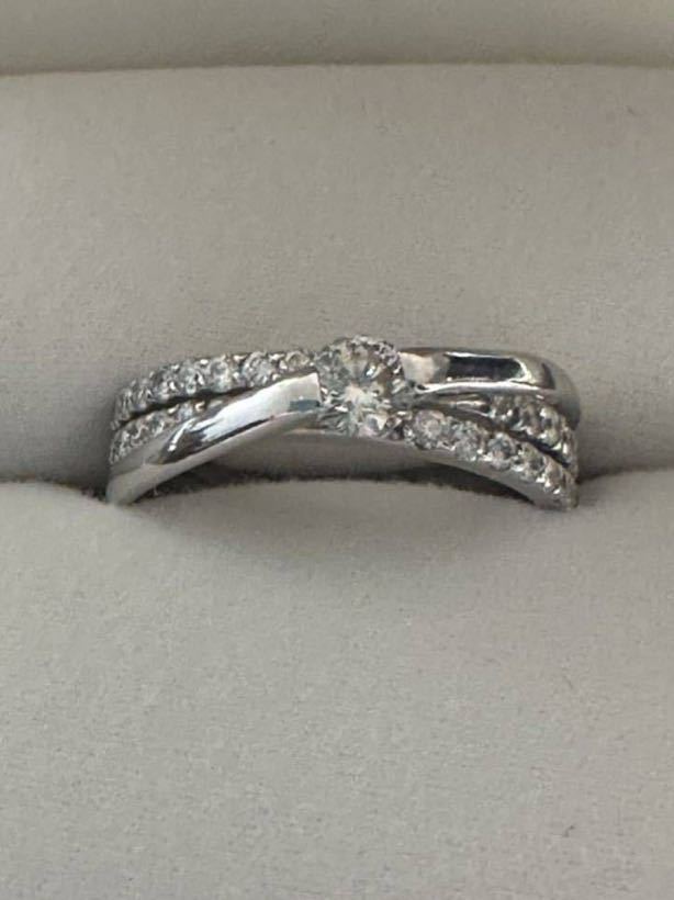 Yahoo!オークション - ハーフエタニティリング 18金ホワイトゴールド ...