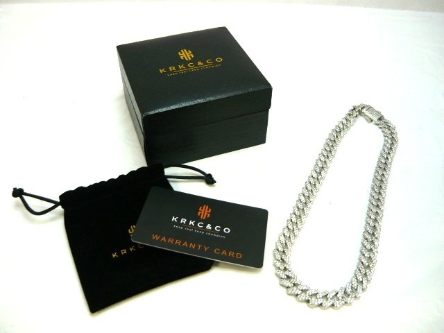 1000円スタート ネックレス KRKC＆CO 喜平チェーン ラインストーン シルバーカラー 付属品有 メンズアクセサリー CFB S①921(シルバー)｜売買されたオークション情報 ...