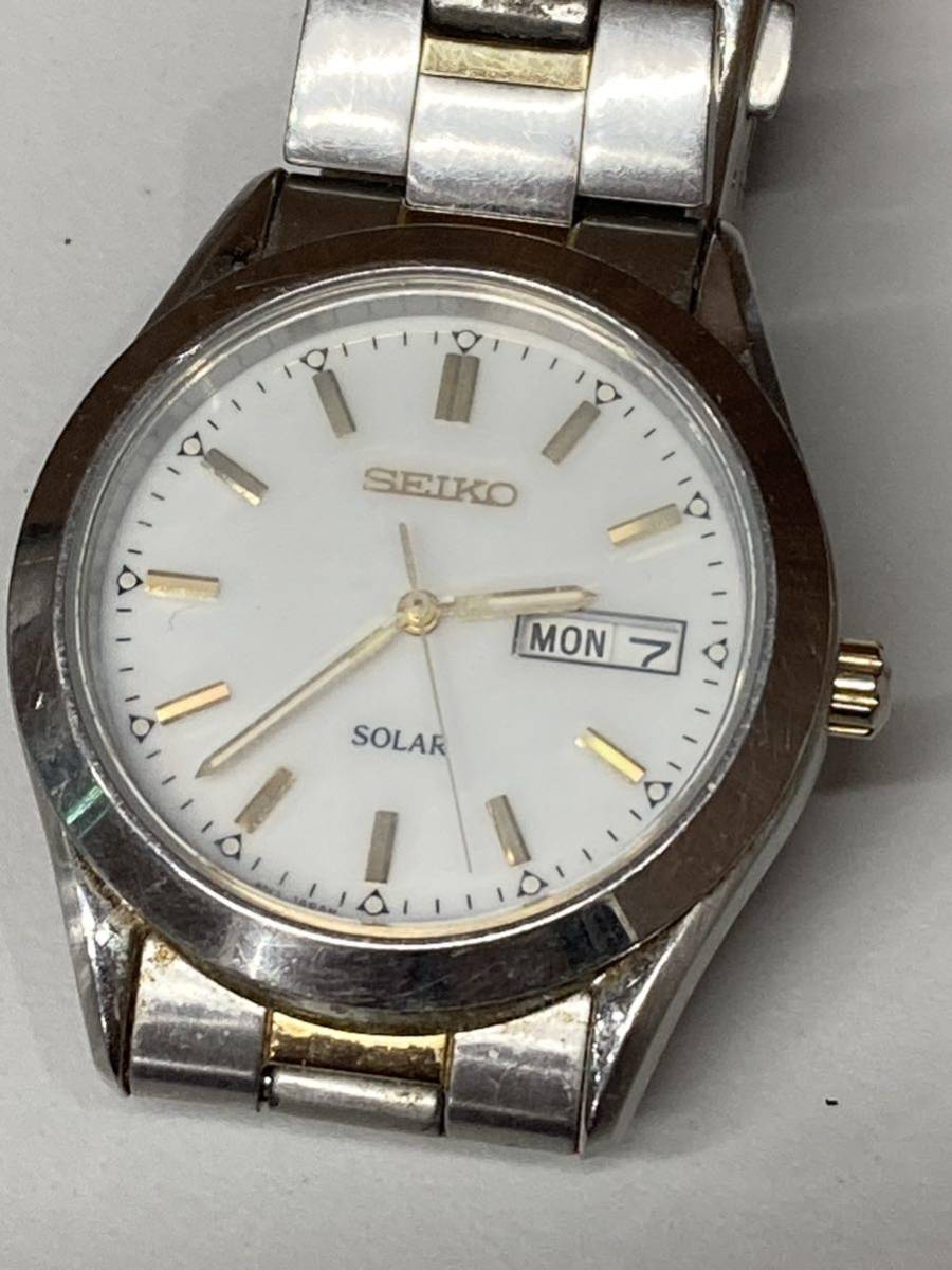 Yahoo!オークション - SEIKO セイコー V158-0AB0 SS ホワイト文字盤 ソ...
