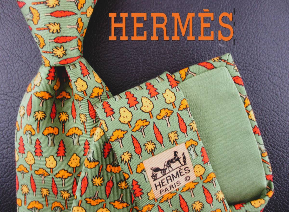 Yahoo!オークション - 【良品】HERMS／エルメスネクタイ フランス製 バ...