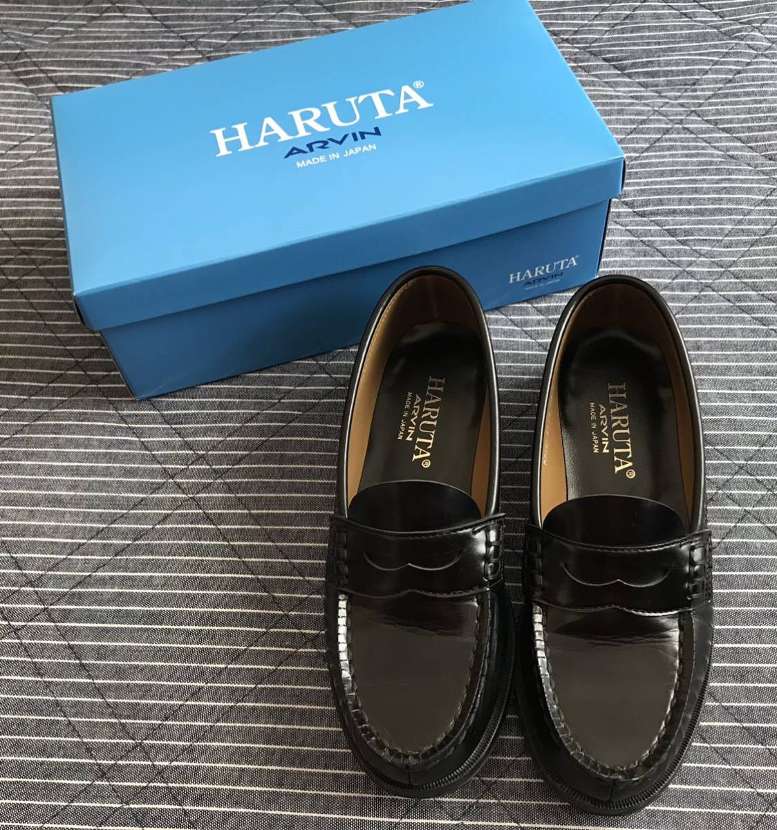 Yahoo!オークション - 美品 ハルタ ローファー 23.5cm 黒 HARUTA 4514 ...