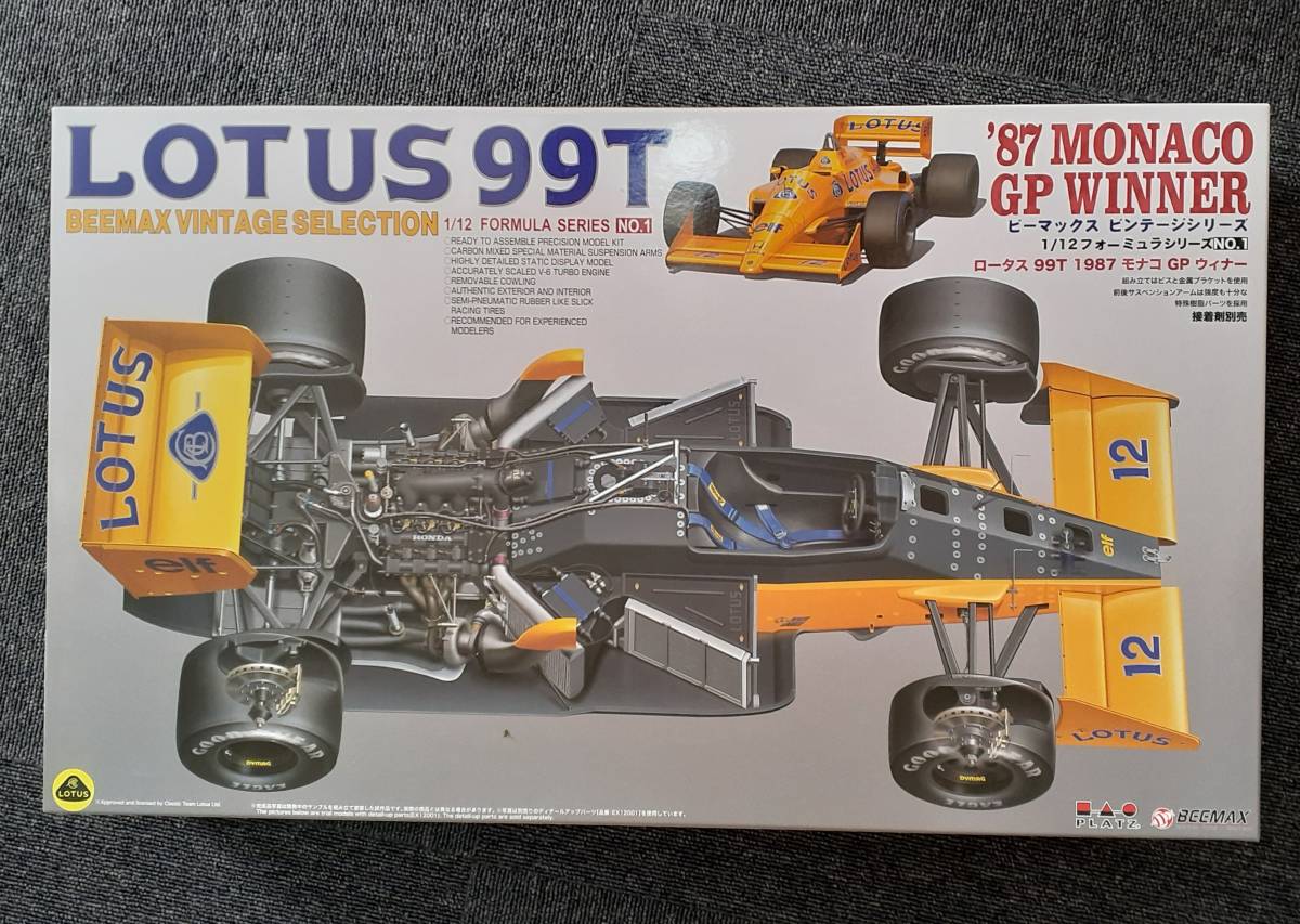 日本代購代標第一品牌【樂淘letao】－プラッツ/BEEMAX 1/12 ロータス99T 1987 モナコGP ウィナー プラモデル ディテールアップパーツ付き