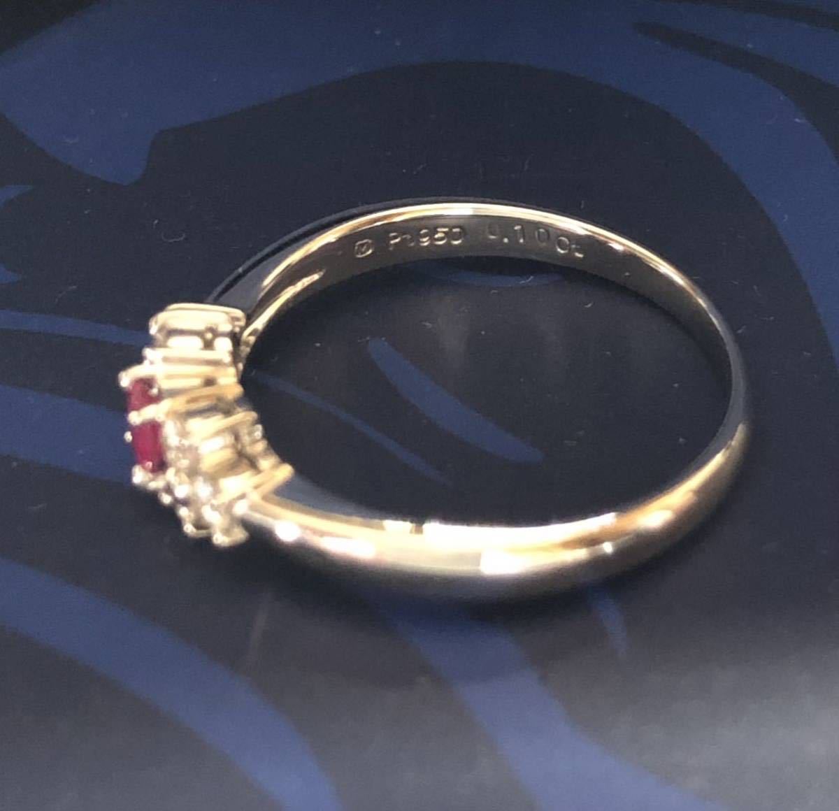 Yahoo!オークション - ミキモト MIKIMOTO ダイヤ ルビー リング pt 950