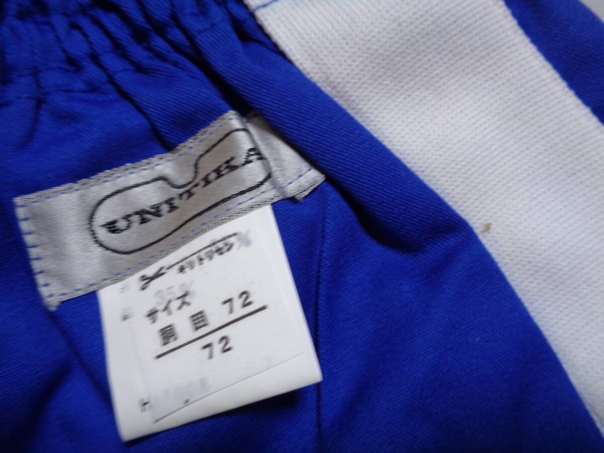 Yahoo!オークション - W72 青×白 ユニチカ 短パン ショートパンツ 体操...