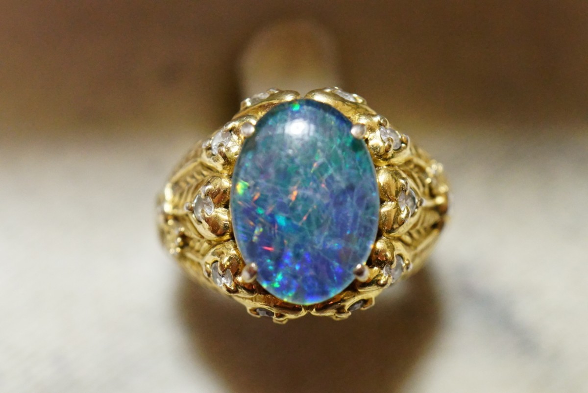 Yahoo!オークション - 50 IEI トリプレットオパール リング 指輪 約15...