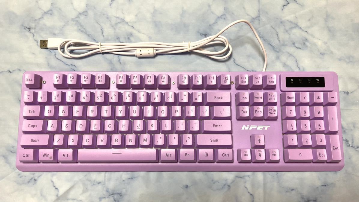 Yahoo!オークション - NPET ゲーミングキーボード RGB 有線 バックライ...