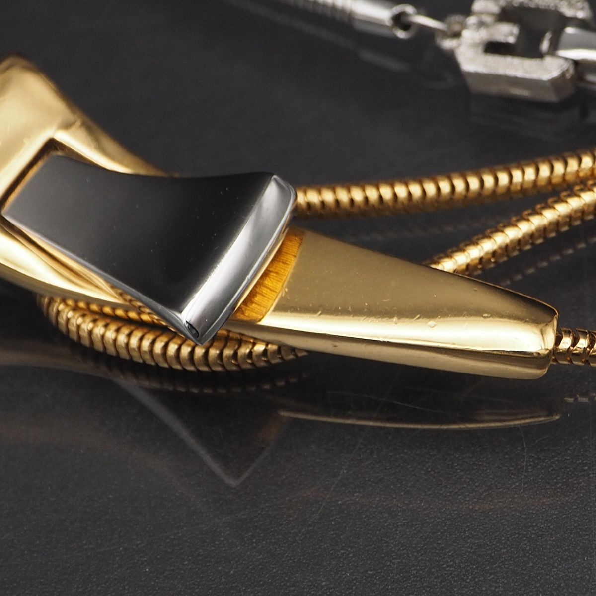 M747 ジバンシイ GIVENCHY 1976 ネックレス シルバー ゴールド M747 ジバンシイ GIVENCHY 1976 ネックレス シルバー ゴールド