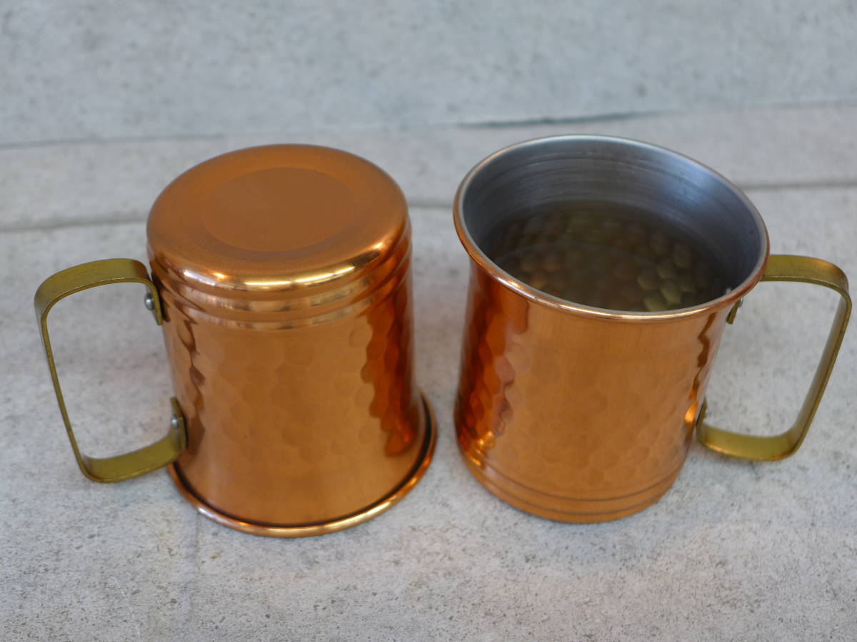 Yahoo!オークション - bb108 純銅 ビアーマグセット 5点セット 箱入 ヴ...