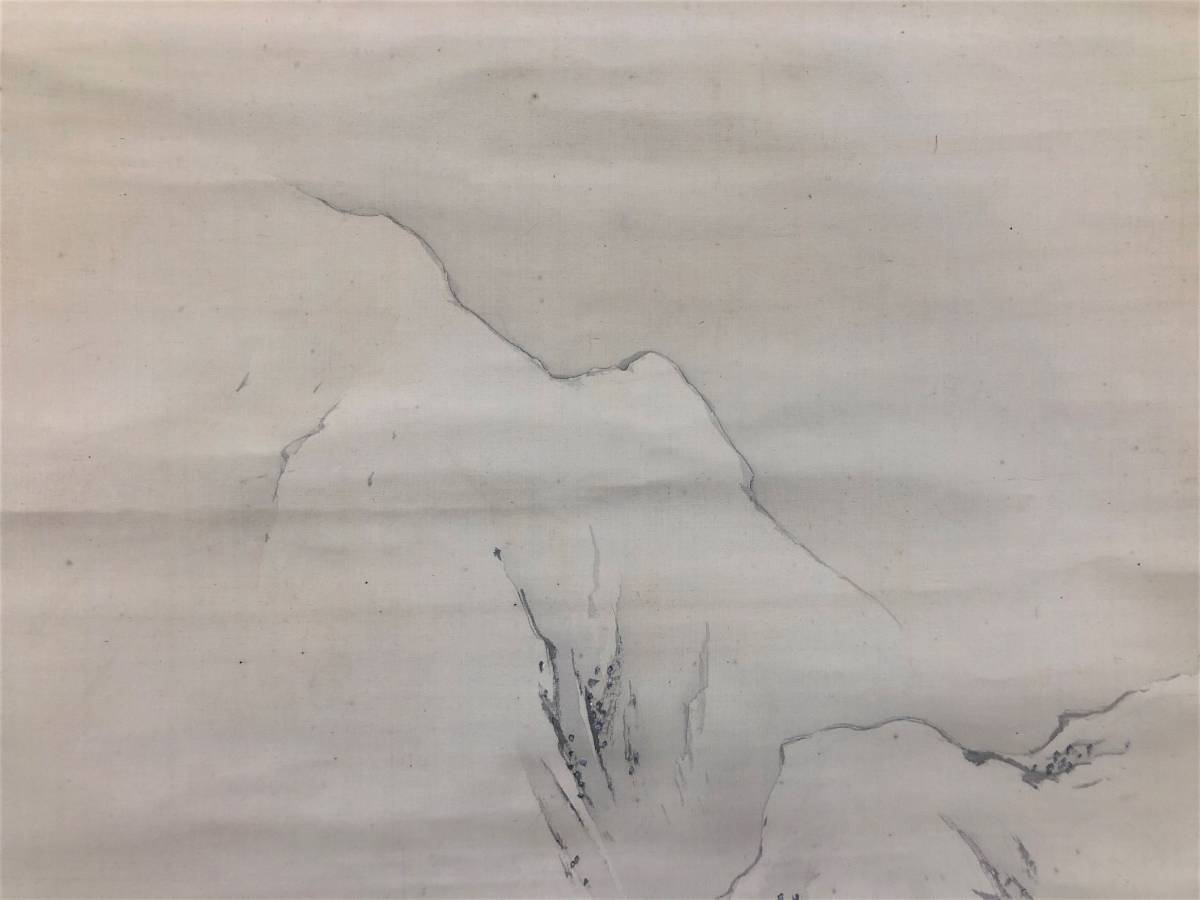 Yahoo!オークション - S93 春暉【雪景色】山水図 風景画 絹本 日本書家...