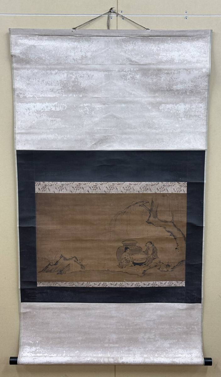 Yahoo!オークション - S121【人物画】山水図 絹本 中国美術 日本美術 ...