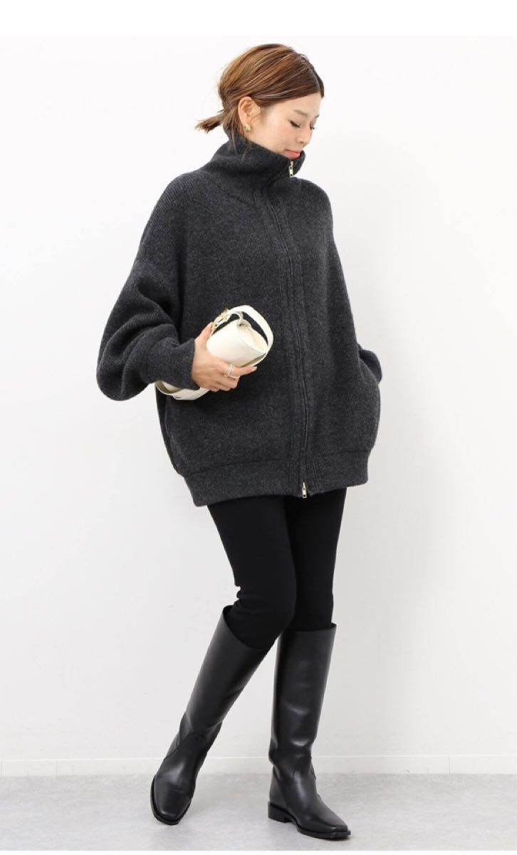 美品☆Deuxieme Classe OLBIA RIB ジップブルゾングレー 美品☆Deuxieme Classe OLBIA RIB ジップブルゾングレー