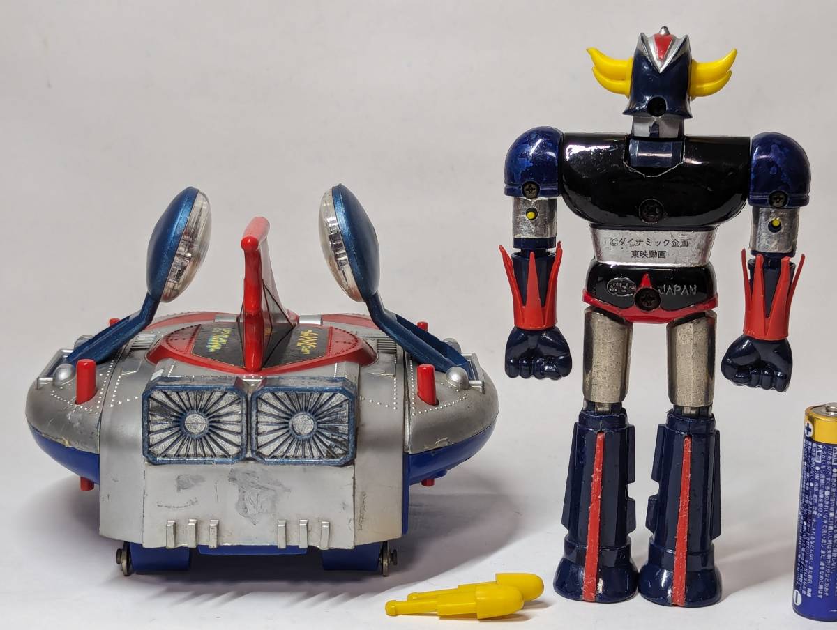 日本代購代標第一品牌【樂淘letao】－ポピー DX超合金 UFOロボ グレンダイザー UFOスペイザー 2期 当時物 合体セット パンチ・ミサイル付属 3635