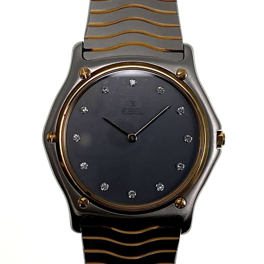 Yahoo!オークション - EBEL エベル クラシックウェーブ 12Pダイヤ 2針 ...