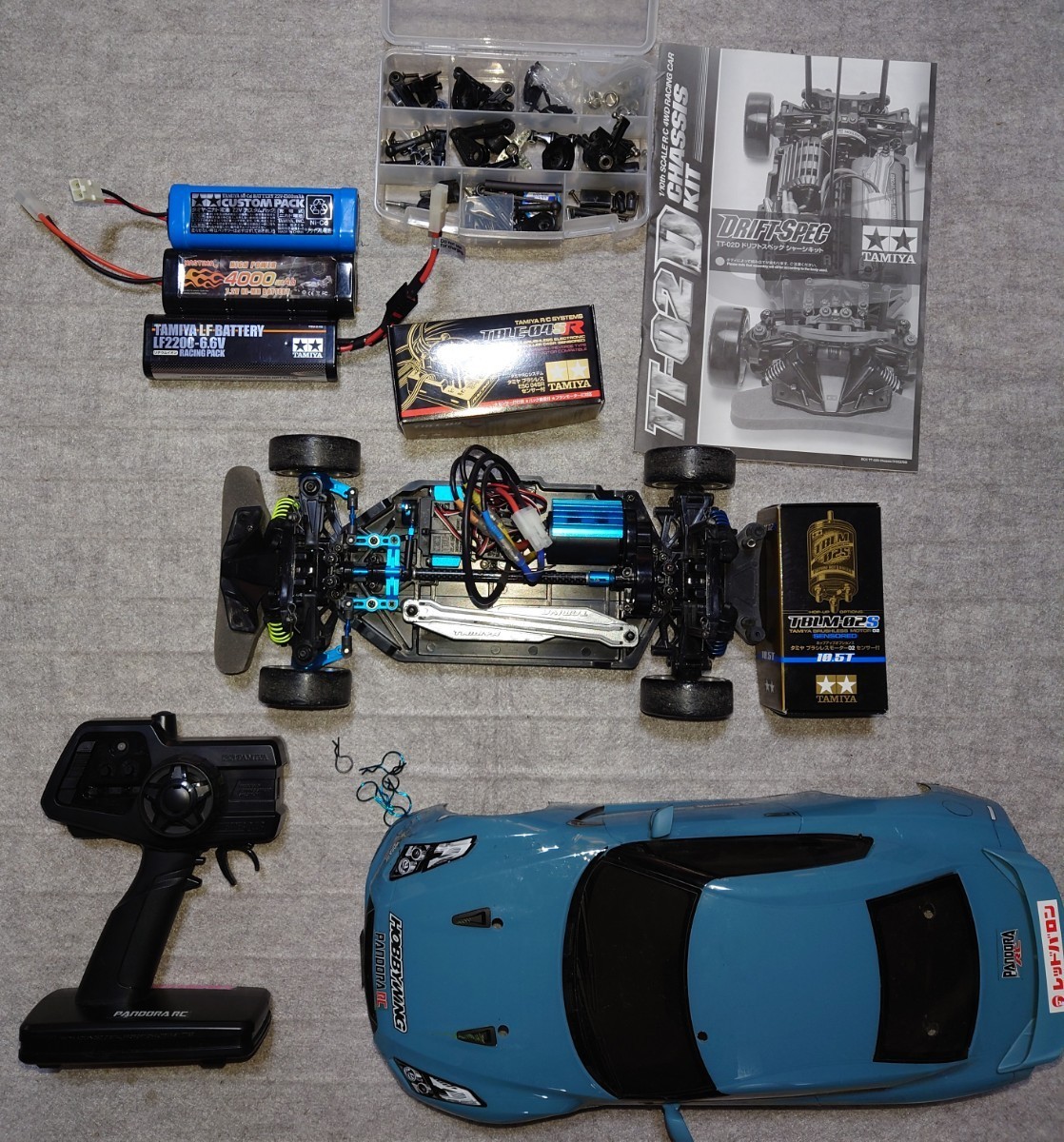 タミヤ ラジコン シャーシ TT02Dプロポ ファインスペック2.4G バッテリーLF2200 TBLE−04SR TBLM-02Sモーター セット(シャーシ)｜売買されたオークション情報 ...