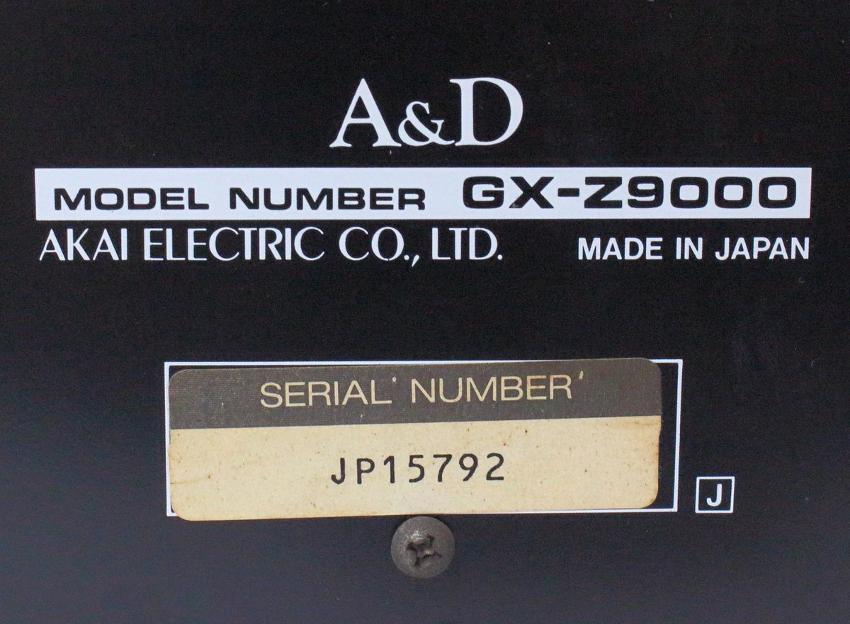 日本代購代標第一品牌【樂淘letao】－ A&D カセットデッキ 3ヘッド GX-Z9000 【ジャンク】 NHC09094