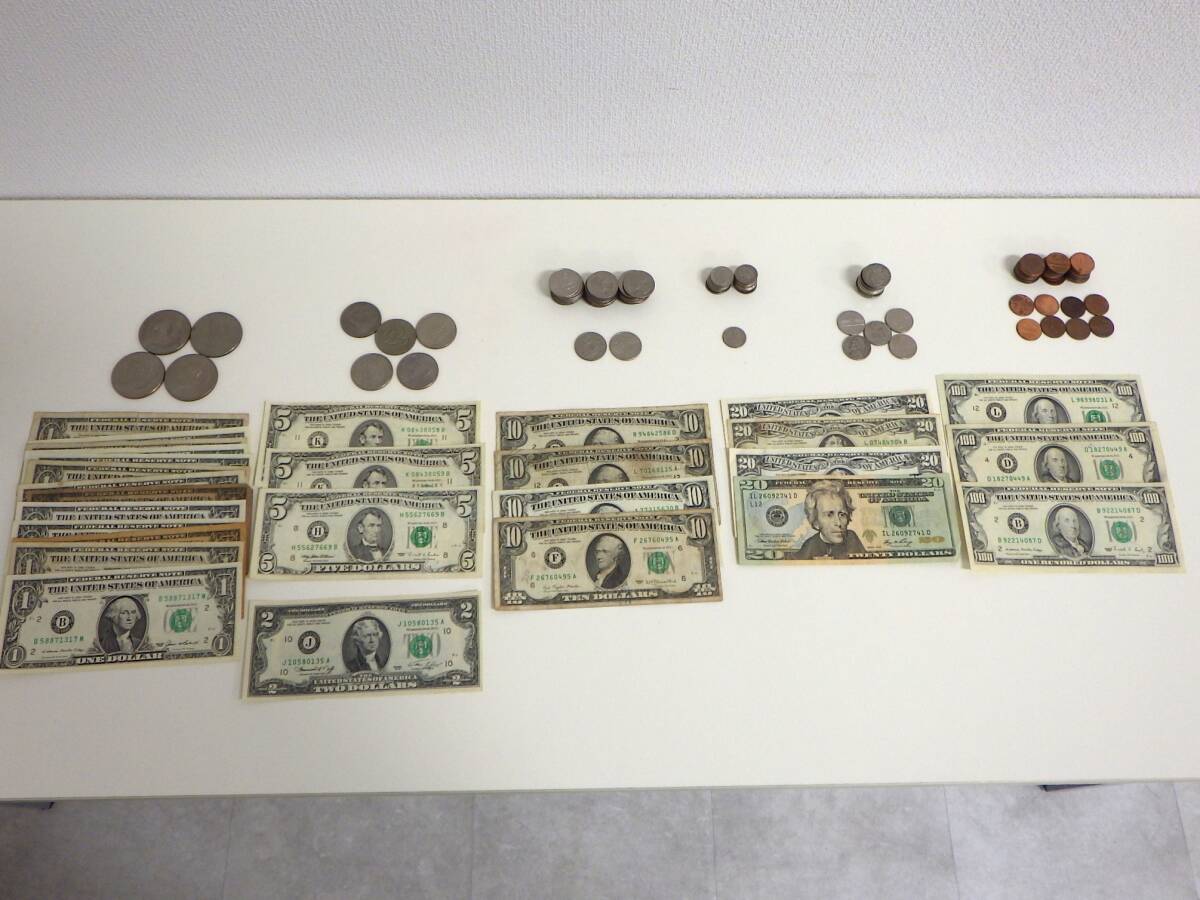 Yahoo!オークション - ♯7506～アメリカドル おまとめ 紙幣 硬貨 旧紙...