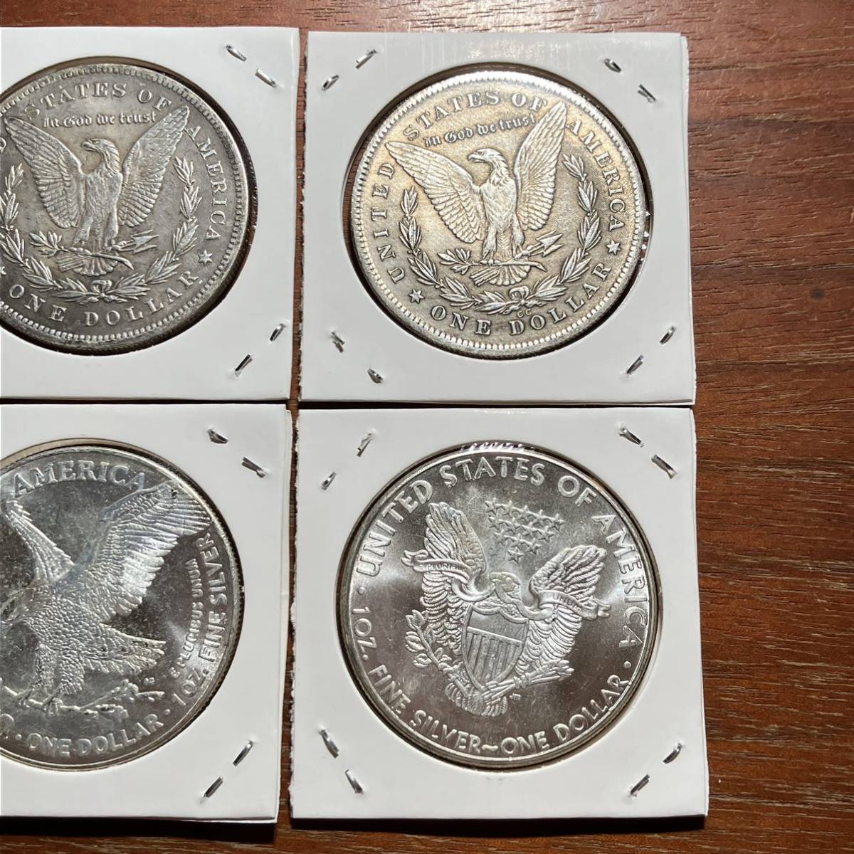 Yahoo!オークション - 7351 アメリカコイン4枚 モルガン ウォーキング...