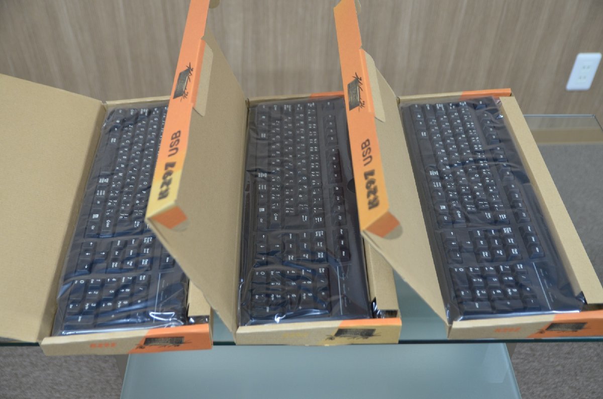 日本代購代標第一品牌【樂淘letao】－MIC K297 USBキーボード 未使用開封品×3枚 （784-3）