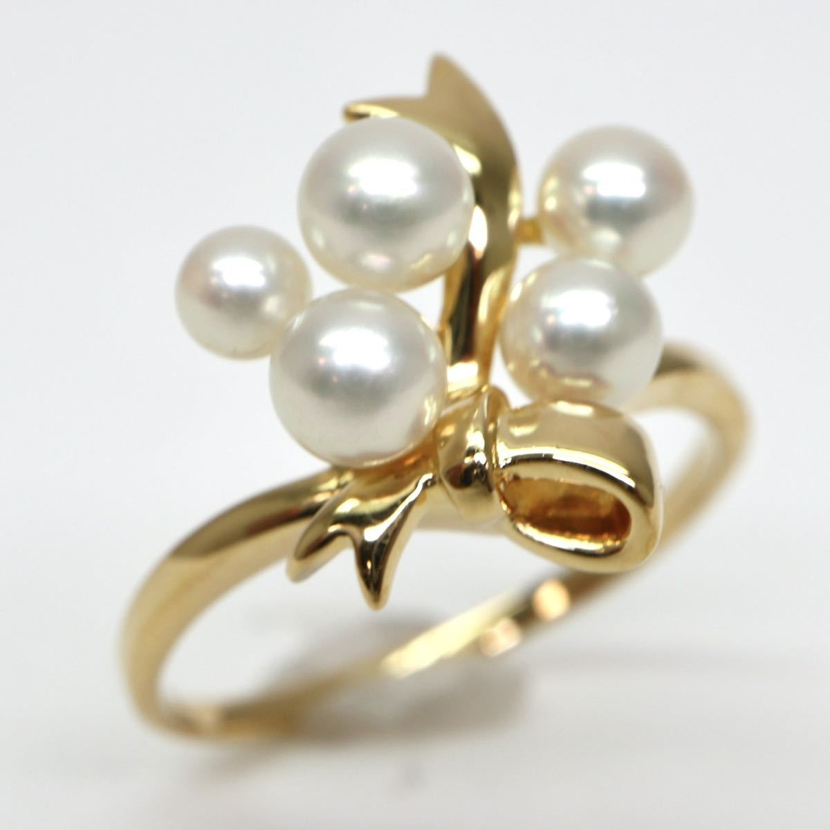Mikimoto ミキモト K18 アコヤ本真珠リング F 約2 2g 9号 パール Pearl ジュエリー Ring 指輪 Ea5 Ea8