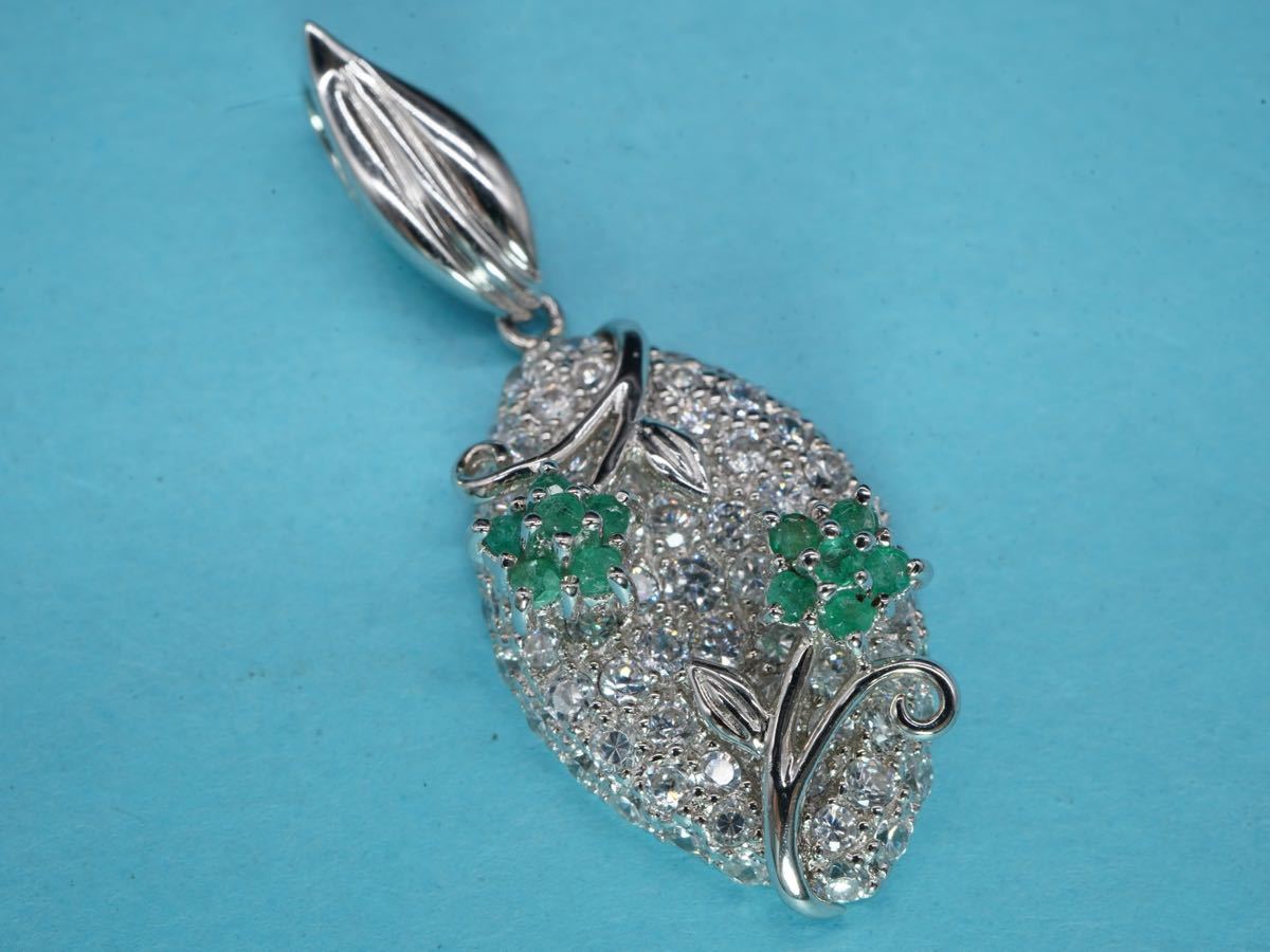 Yahoo!オークション - 【342】キュービックジルコニア エメラルド SILV...