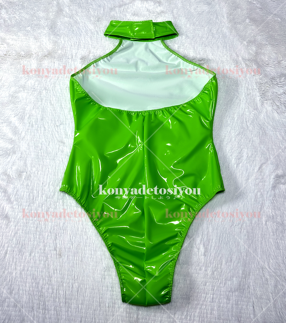 Yahoo!オークション - LJH23047薄緑 超光沢 バックシャン ハイレグ 水...