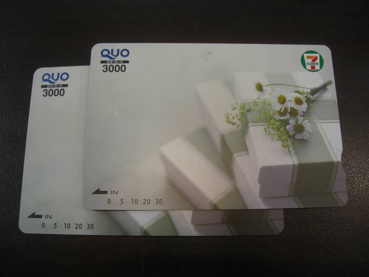 Yahoo!オークション - クオカード QUO 3000円 × 2枚 6000円分 送...