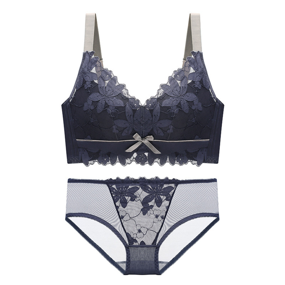 Yahoo!オークション - ネイビー 36/80C ブラジャーショーツセット pmy...