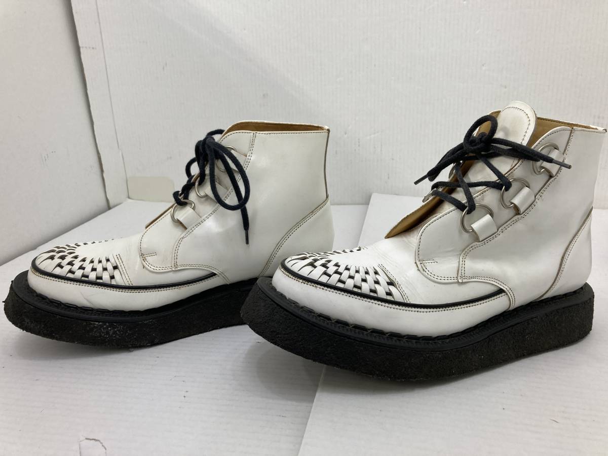 日本代購代標第一品牌【樂淘letao】－S156[08]S99(靴) 使用感多中古 GEORGECOX/ジョージコックス ラバーソールブーツ ホワイト 26㎝ 2/14出品