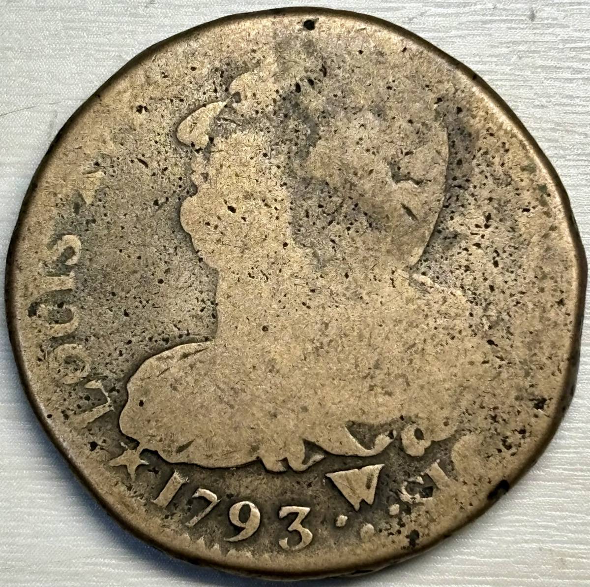 Yahoo!オークション - 【フランス大型銅貨】(1793年銘 26.8g 直径33mm)