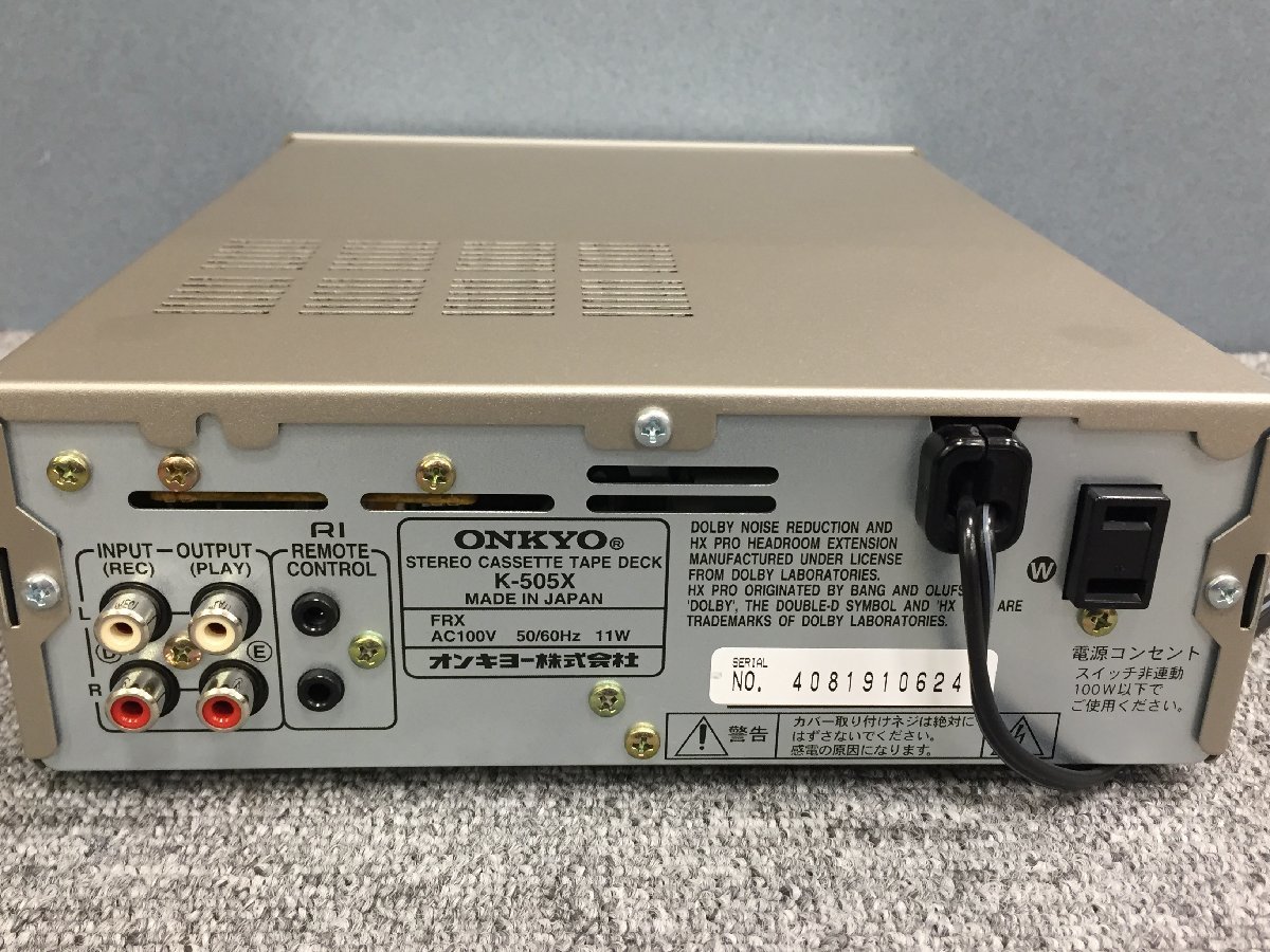 Yahoo!オークション - ONKYO K-505X オンキョー カセットデッキ 動作美...