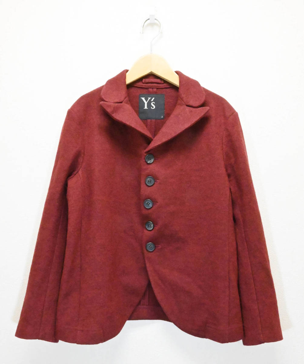 Yahoo!オークション - R92 美品 日本製 Y's ワイズ ウール100％ ジャケ...