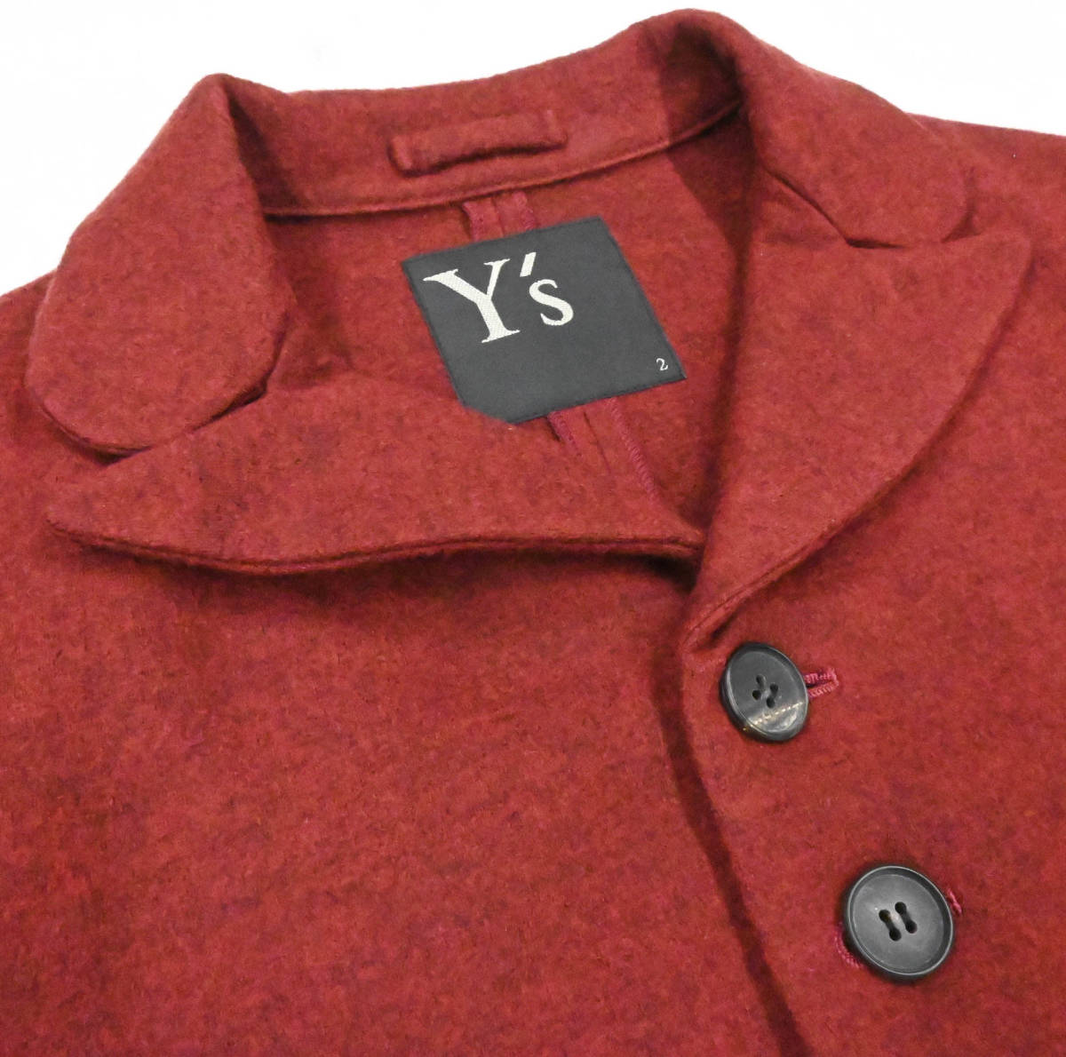 Yahoo!オークション - R92 美品 日本製 Y's ワイズ ウール100％ ジャケ...