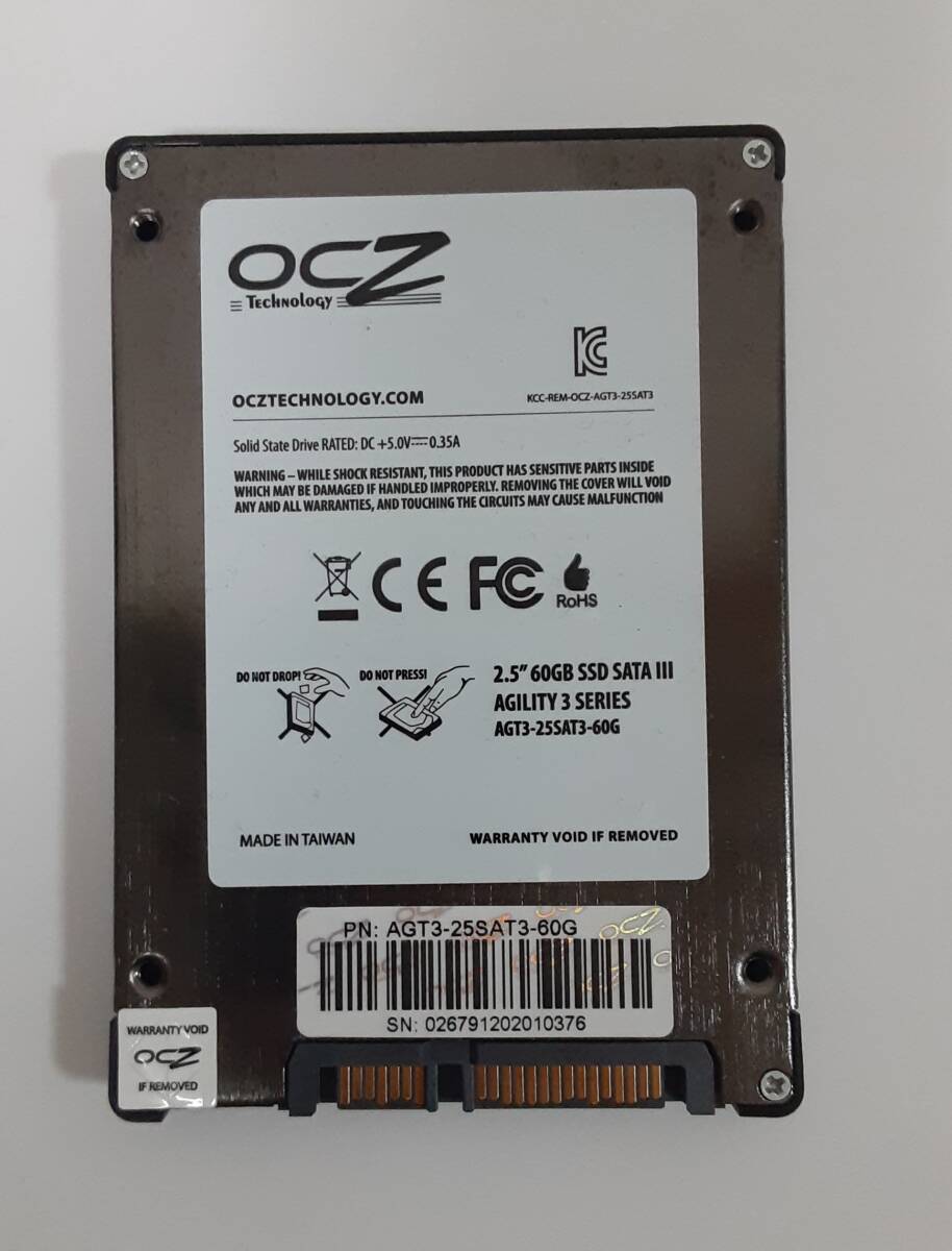 Yahoo!オークション - SSD 60GB SATA 2.5インチ OCZ AGT3-25SAT3-60G ...