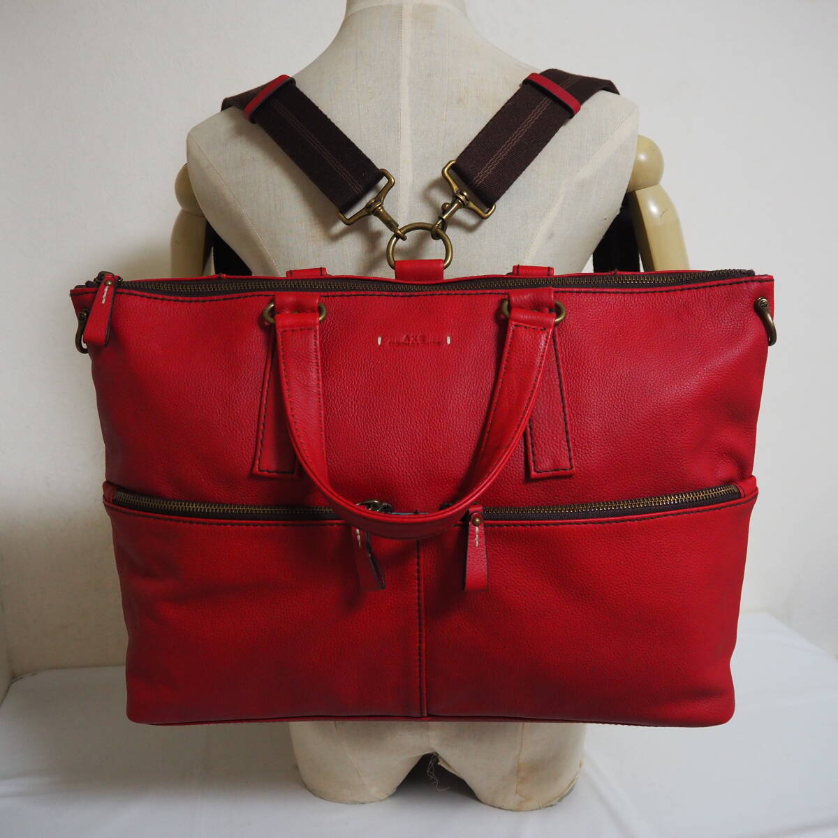 Yahoo!オークション - 美品 AXE/アックス カフカ 2way レザー×キャン...