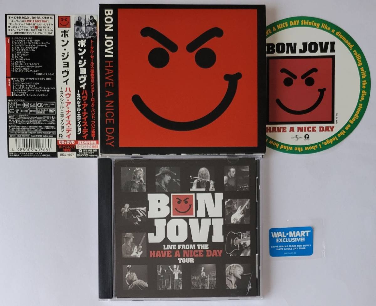 Yahoo!オークション - BON JOVI CD2枚 HAVE A NICE DAY CD+DVD ステッ...