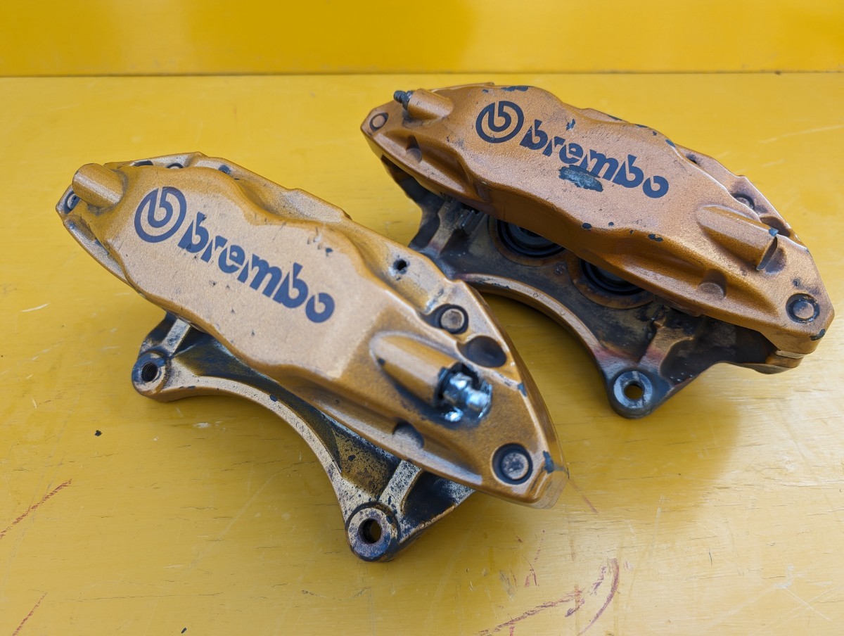 SUBARU WRX STI GDB SUBARU brembo 純正フロントキャリパー 左右セット ブレンボ インプレッサ IMPREZA 4POT ブレーキキャリパー(ブレーキキャリパー ...