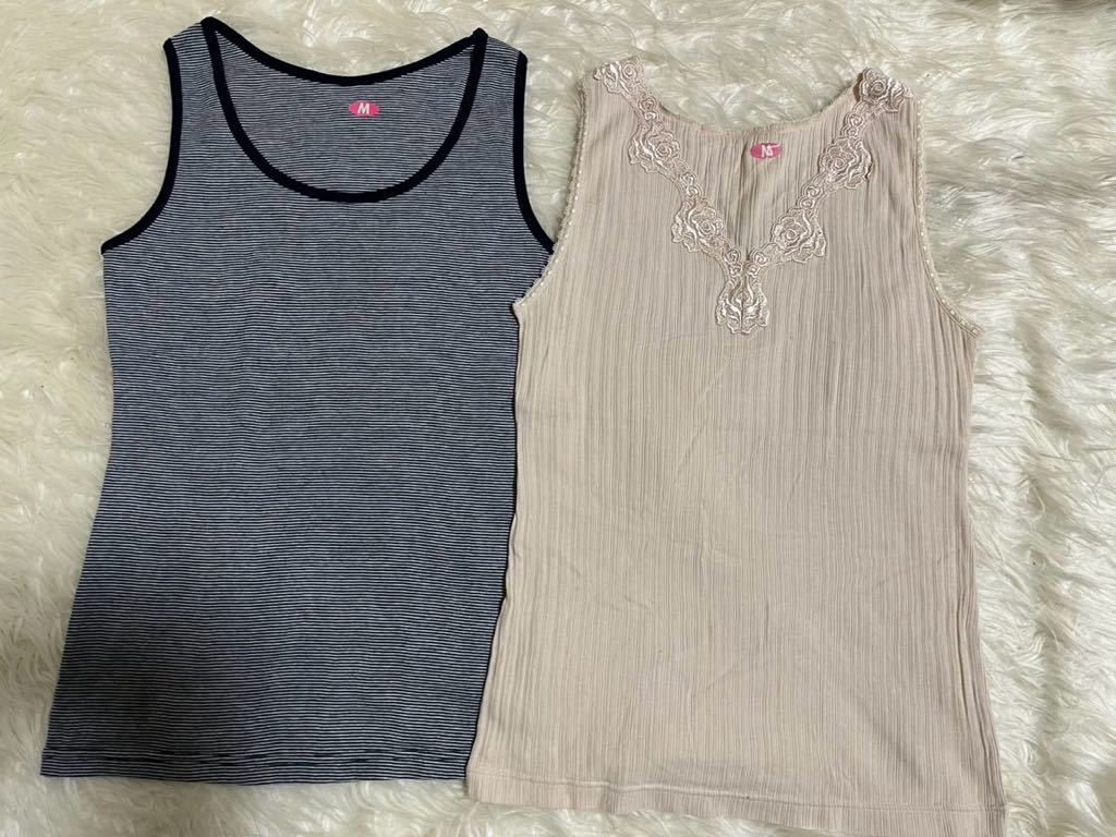 Yahoo!オークション - No35 未使用レディースインナー タンクトップ M...