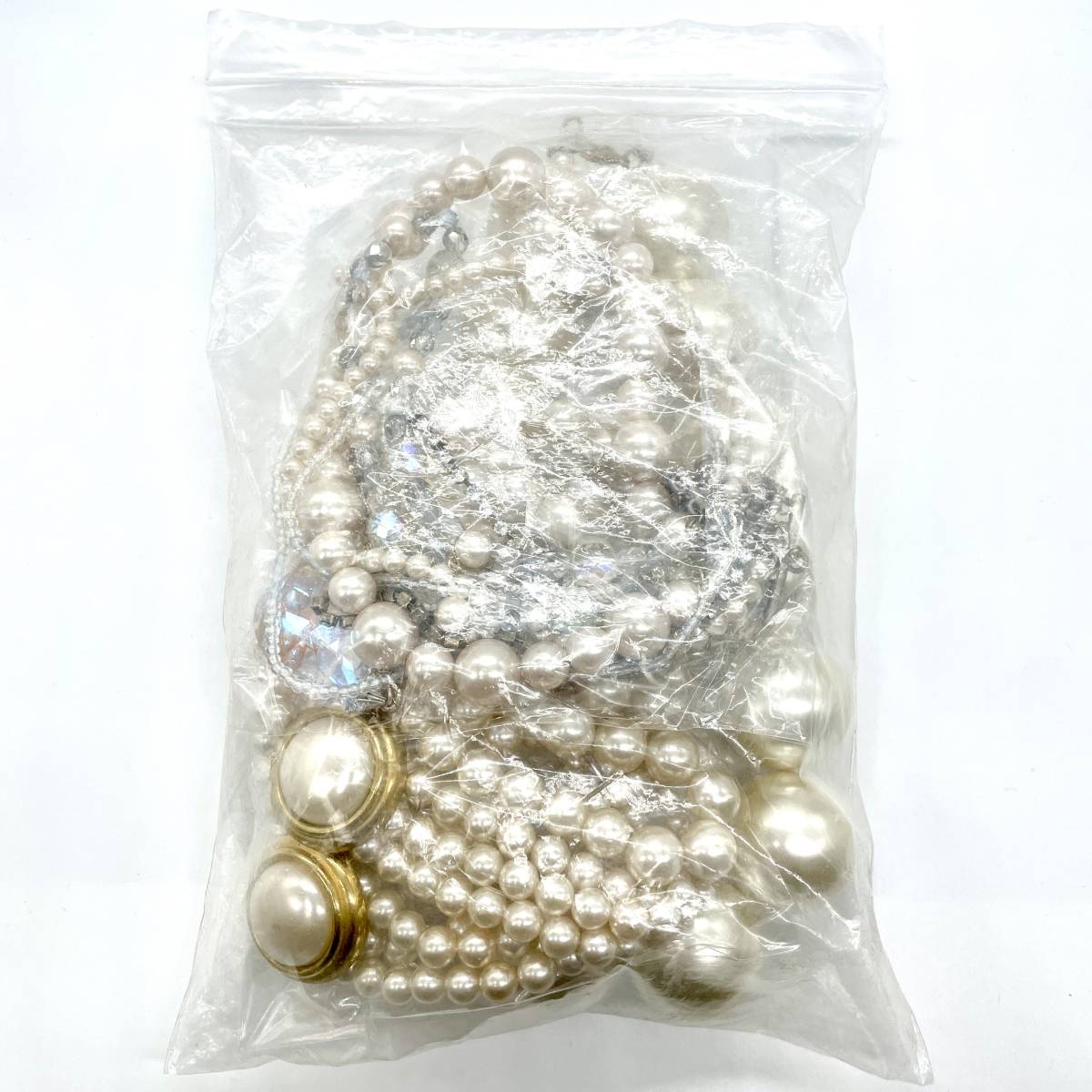 Yahoo!オークション - 約428g ヴィンテージ フェイクパール マベ チェ...