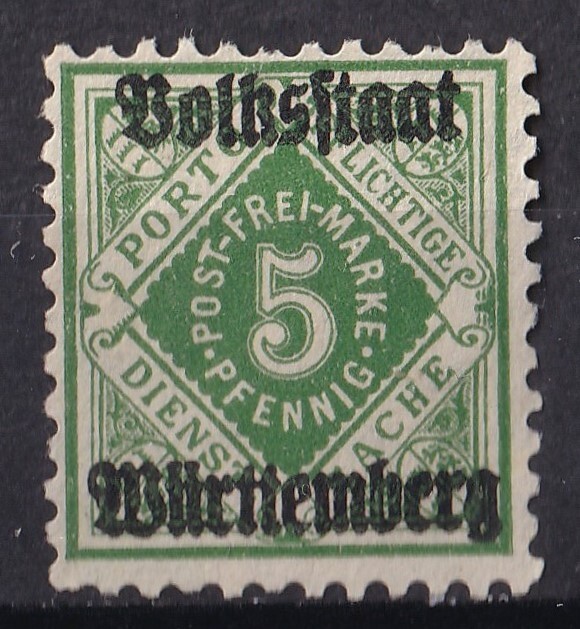 Yahoo!オークション - 1919年旧ドイツ ヴュルテンベルク切手 5pf