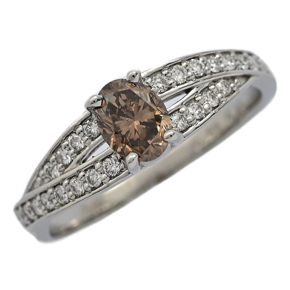 Yahoo!オークション - ハーフエタニティセッティング・ブラウンダイヤ ...