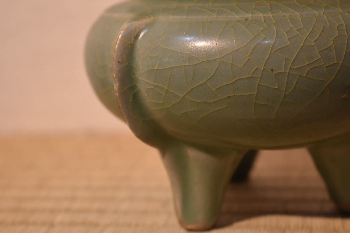 Yahoo!オークション - 【GE】R92【コレクター所蔵品】時代 青磁三足香...