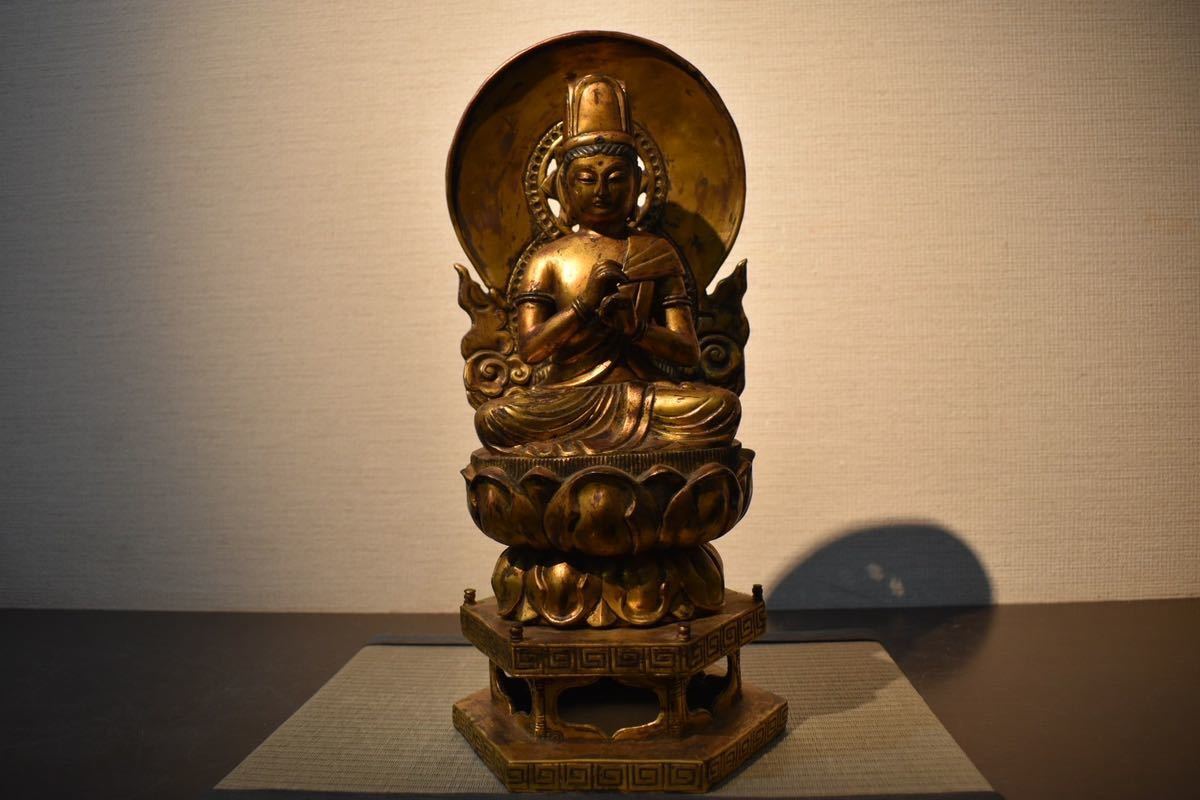 Yahoo!オークション - 【GE】Z108【コレクター所蔵品】時代 銅鍍金仏坐...