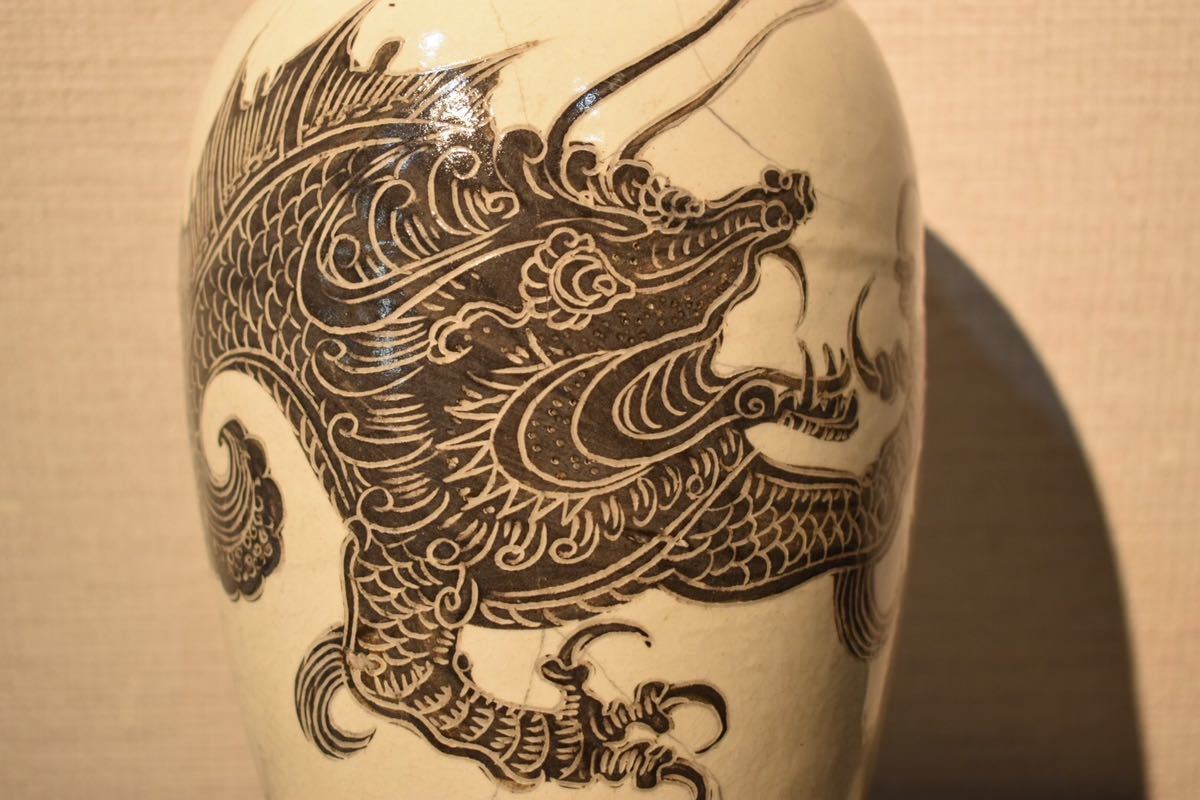 日本代購代標第一品牌【樂淘letao】－【GE】M132【コレクター所蔵品】時代 磁州窯瓶 /中国古玩 中国美術 骨董品 時代品 美術品 古美術品