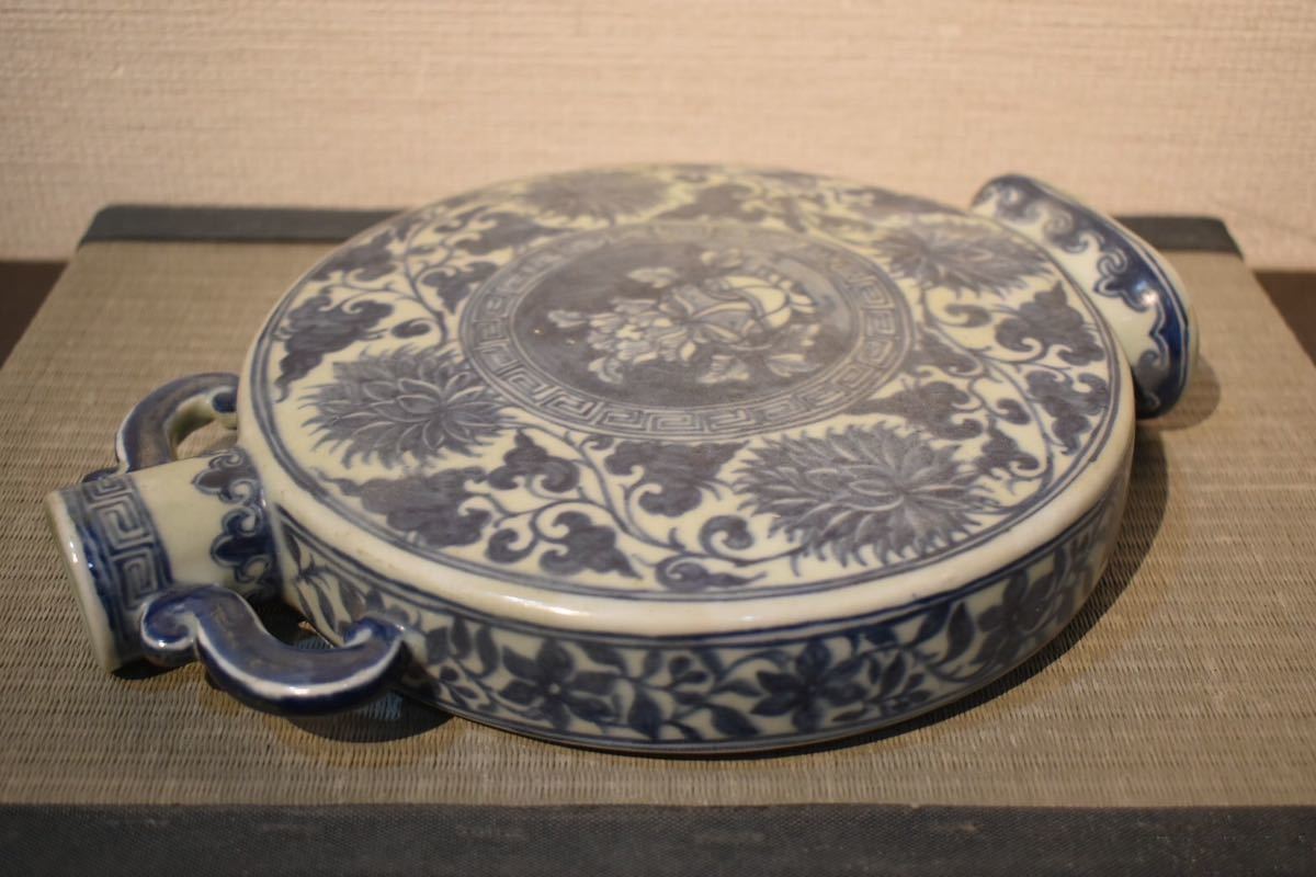 Yahoo!オークション - 【GE】M129【コレクター所蔵品】時代 染付扁壺