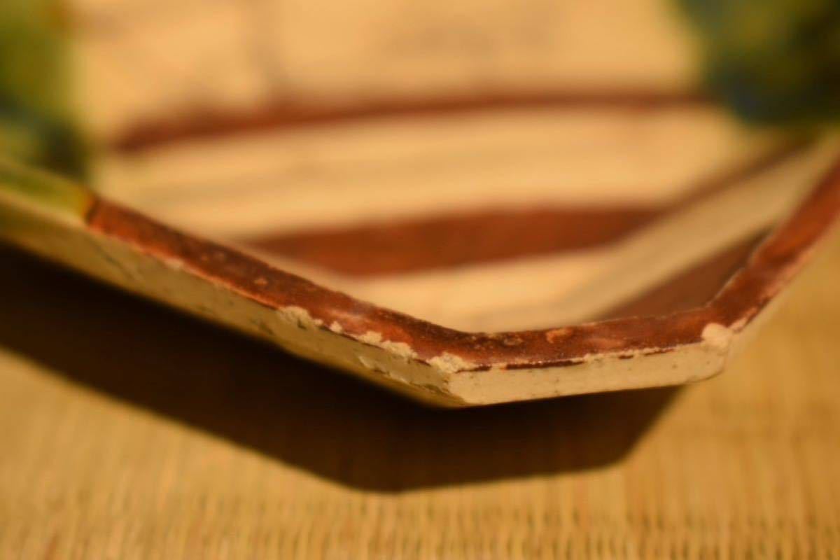 Yahoo!オークション - 【GE】E107【コレクター所蔵品】時代 織部角皿3...