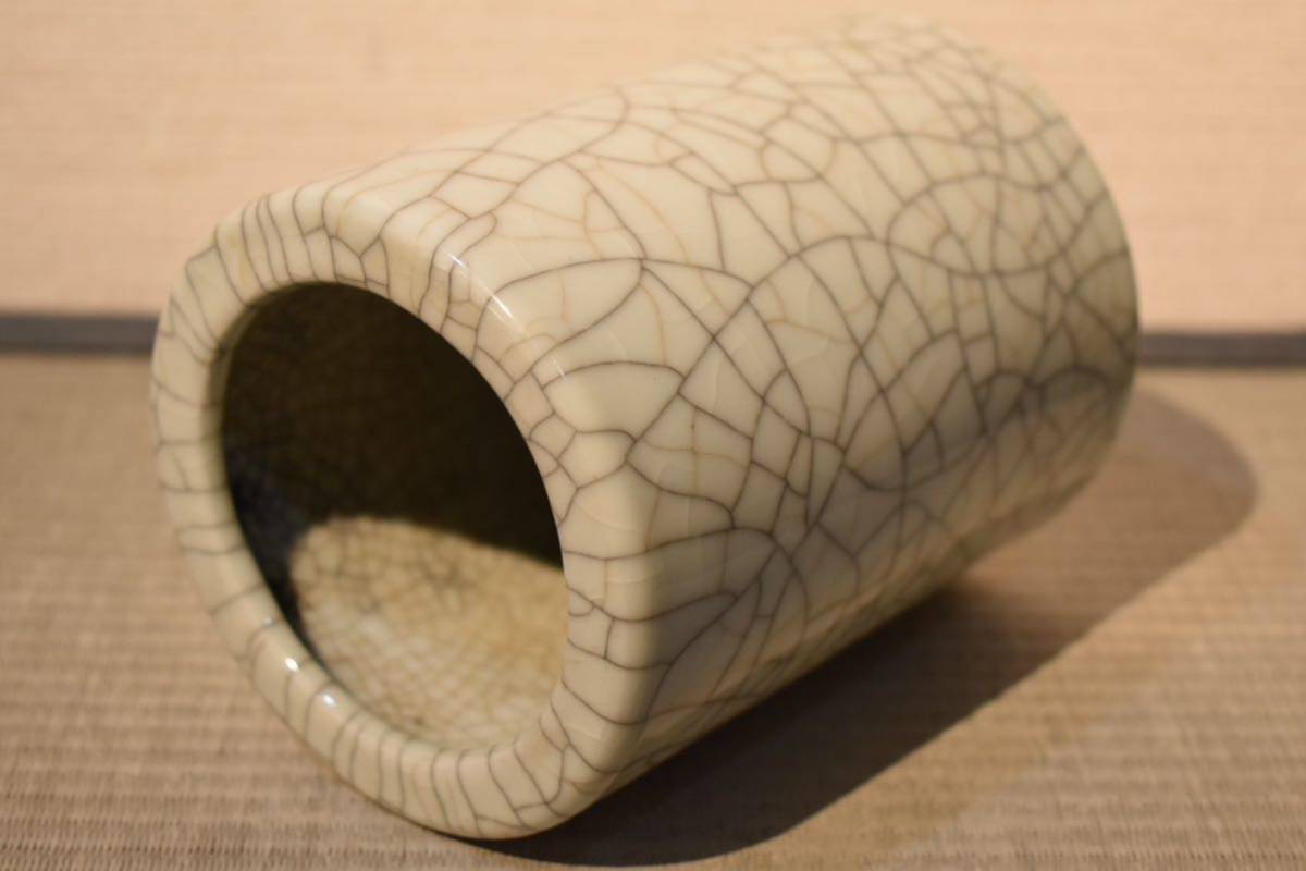 Yahoo!オークション - 【GE】Z239【コレクター所蔵品】時代 哥窯筆筒