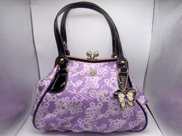 Yahoo!オークション - ANNA SUI アナ・スイ がま口トートバッグ パープ...